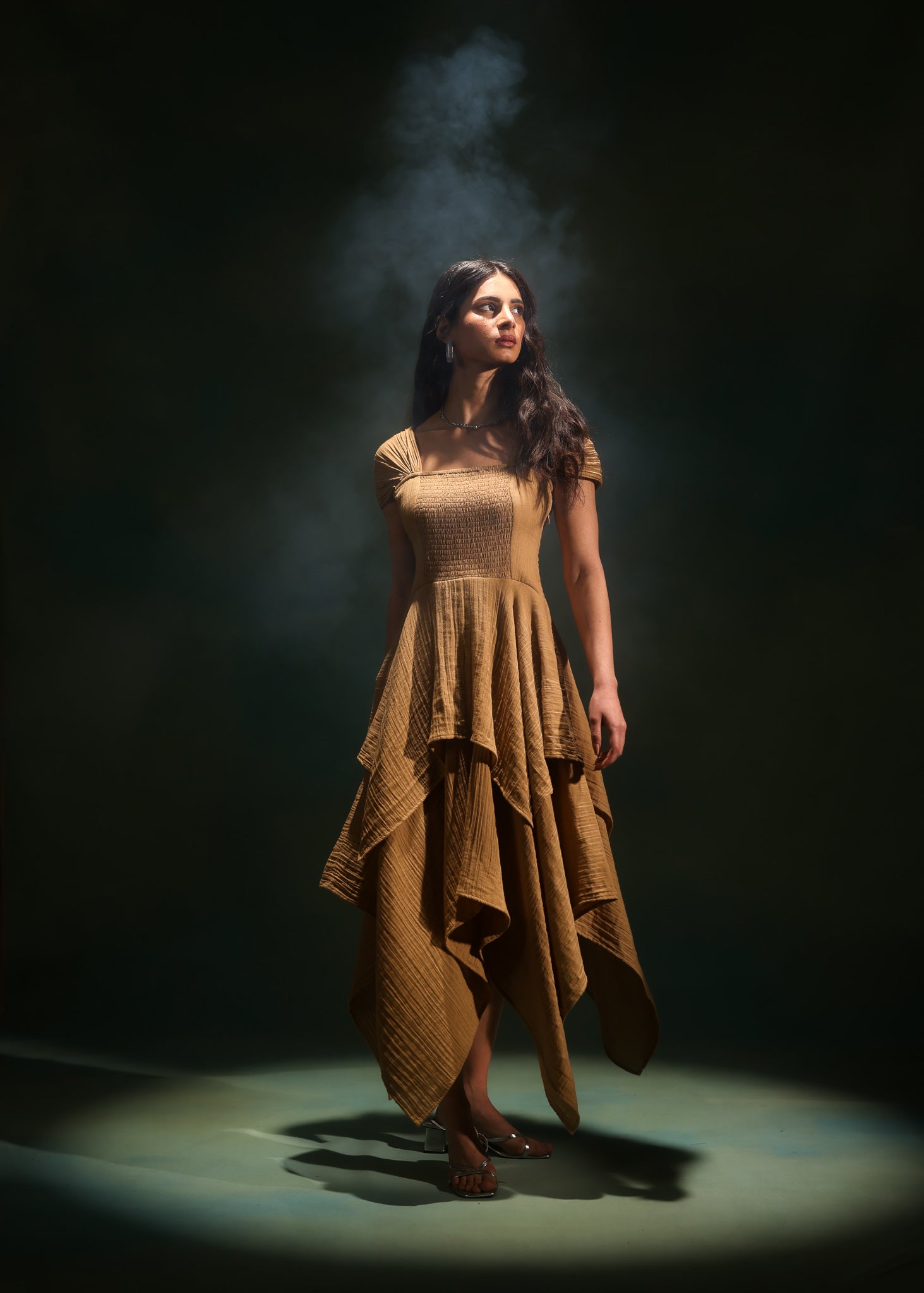 Smoked Dark Beige Dress – Phūla
